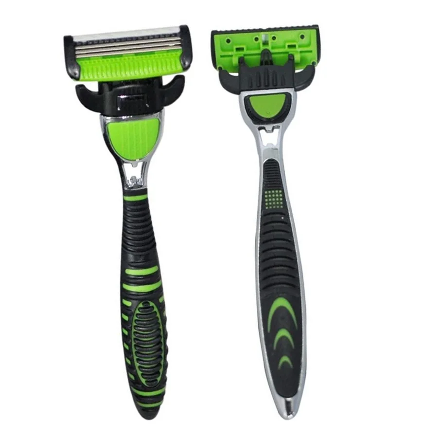 Five Blades Razor With Refillable Cartridges Rubber Handle - Buy System ...