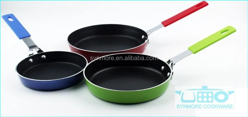 Rainbow Color Aluminum Non-stick Press Cookware Set Fry Egg Pizza Grill ...