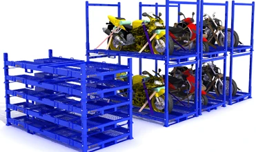 Motorcycle metal storage pallet rack system, Wholesale Stacking Racks ...
