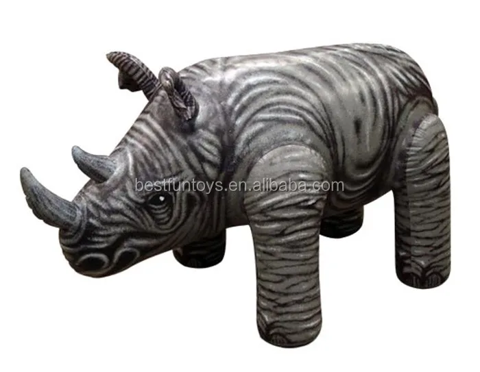 Customized Lifelike Pvc Inflatable Rhino Plastic Rhino Funny Vinyl Toys ...