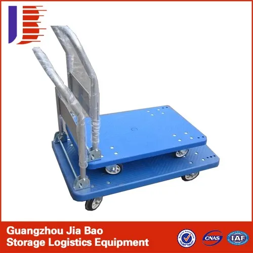 Folding Flat Bed Hand Push Trolley Carts With Four Wheels - Buy 2 ...