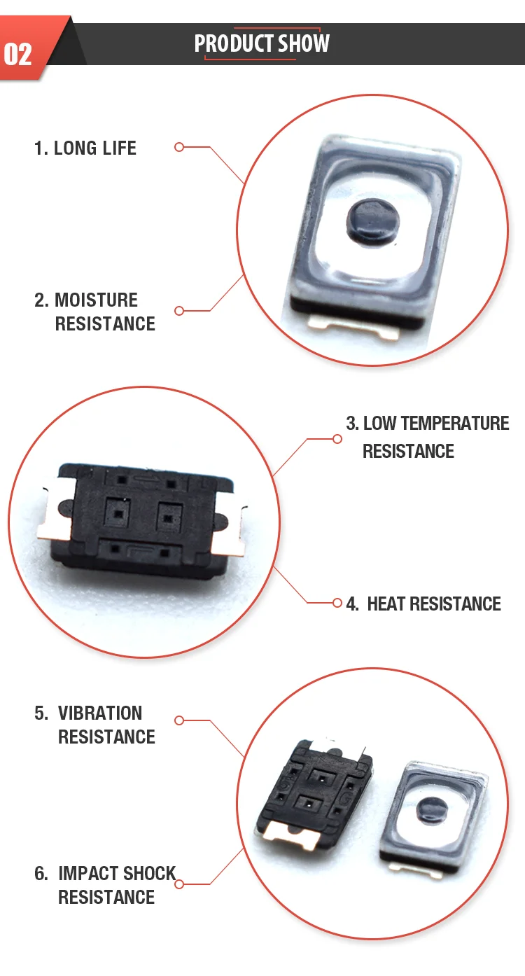 4 Pin SMD/SMT 3*2*0.6 Membrane Tact Switch - EVPAWBA4A