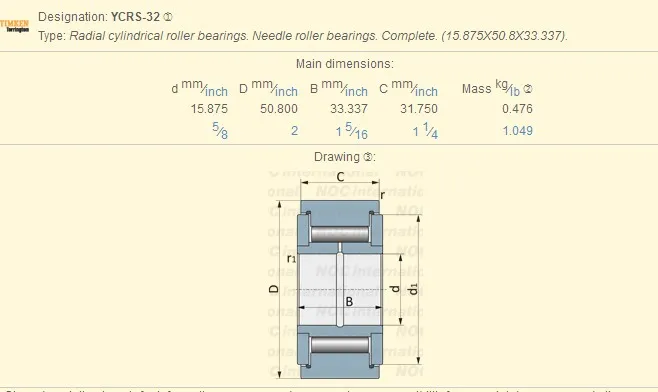 High Precision Ycrs-32 Cam Yoke Roller Bearing Ycrs-32 Cyr-2-s Bearing ...