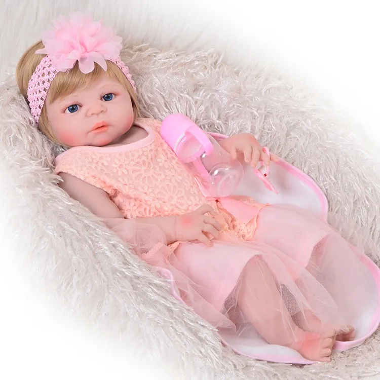 Keiumi 23 Inch Lifelike Baby Dolls Full Silicone Vinyl Reborn Bebe With ...