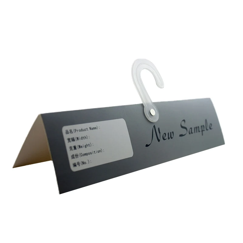 Customized Printed On Plastic Hook Fabric Header Card - Buy Fabric ...