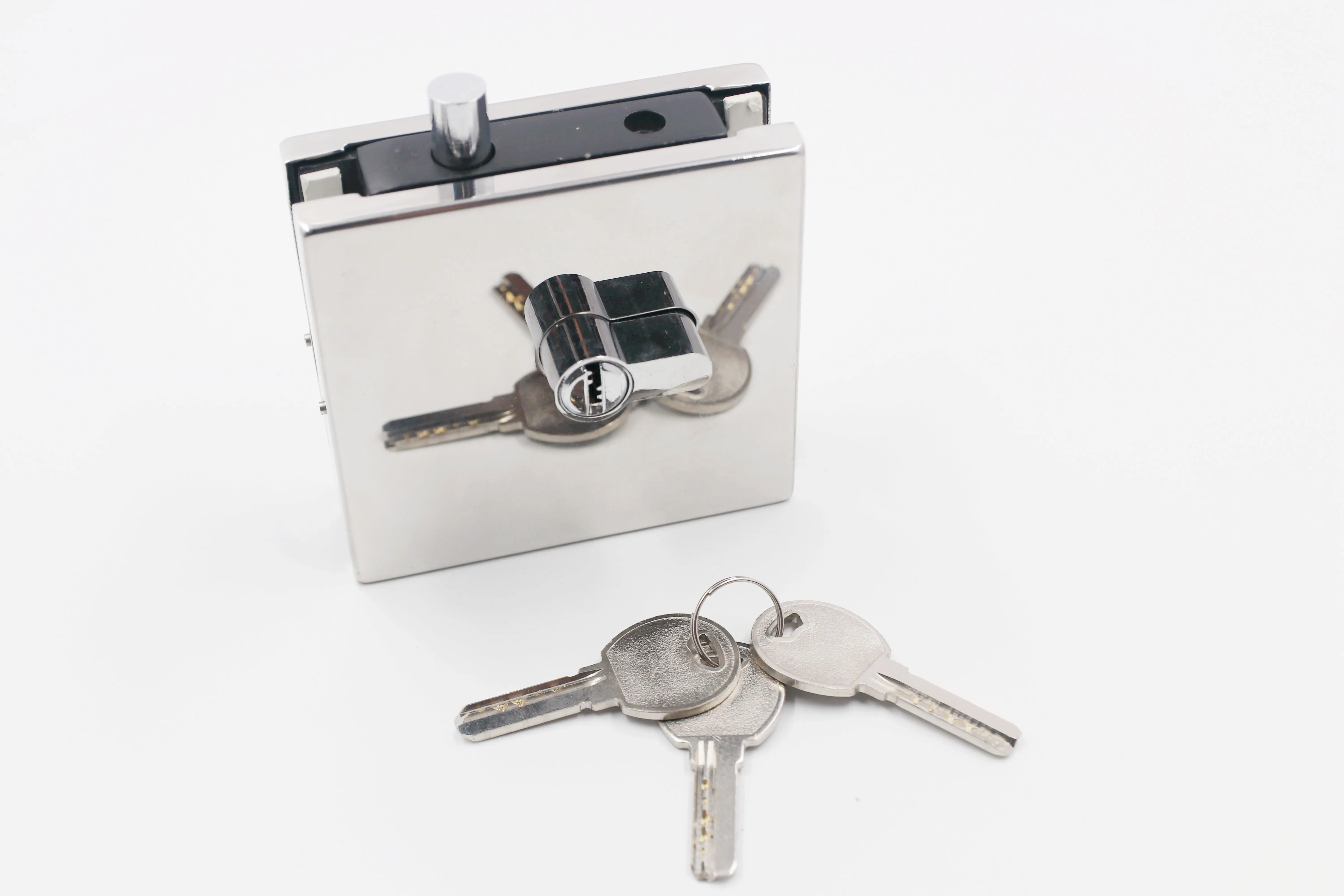 Cylindrical Lock Double Sided Indoor Bottom Glass Door Lock