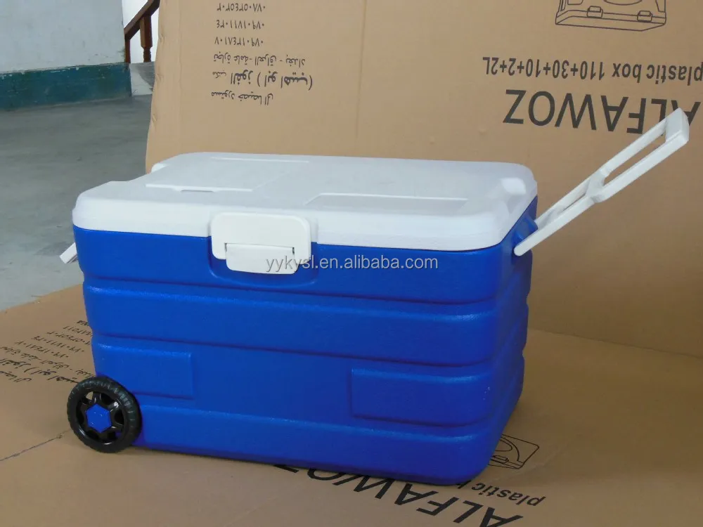 40l Trolley Cooler Box Insulated Ice Box With Wheels - Buy Ice Box,Ice ...