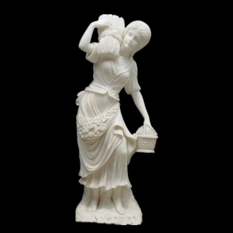 White Marble Man and Woman Statue for Home Decoration