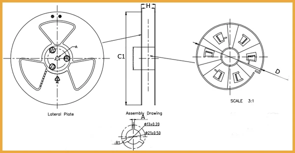 13'' Carrier Tape Plastic Reel/15'' Empty Spool For Electric Component ...