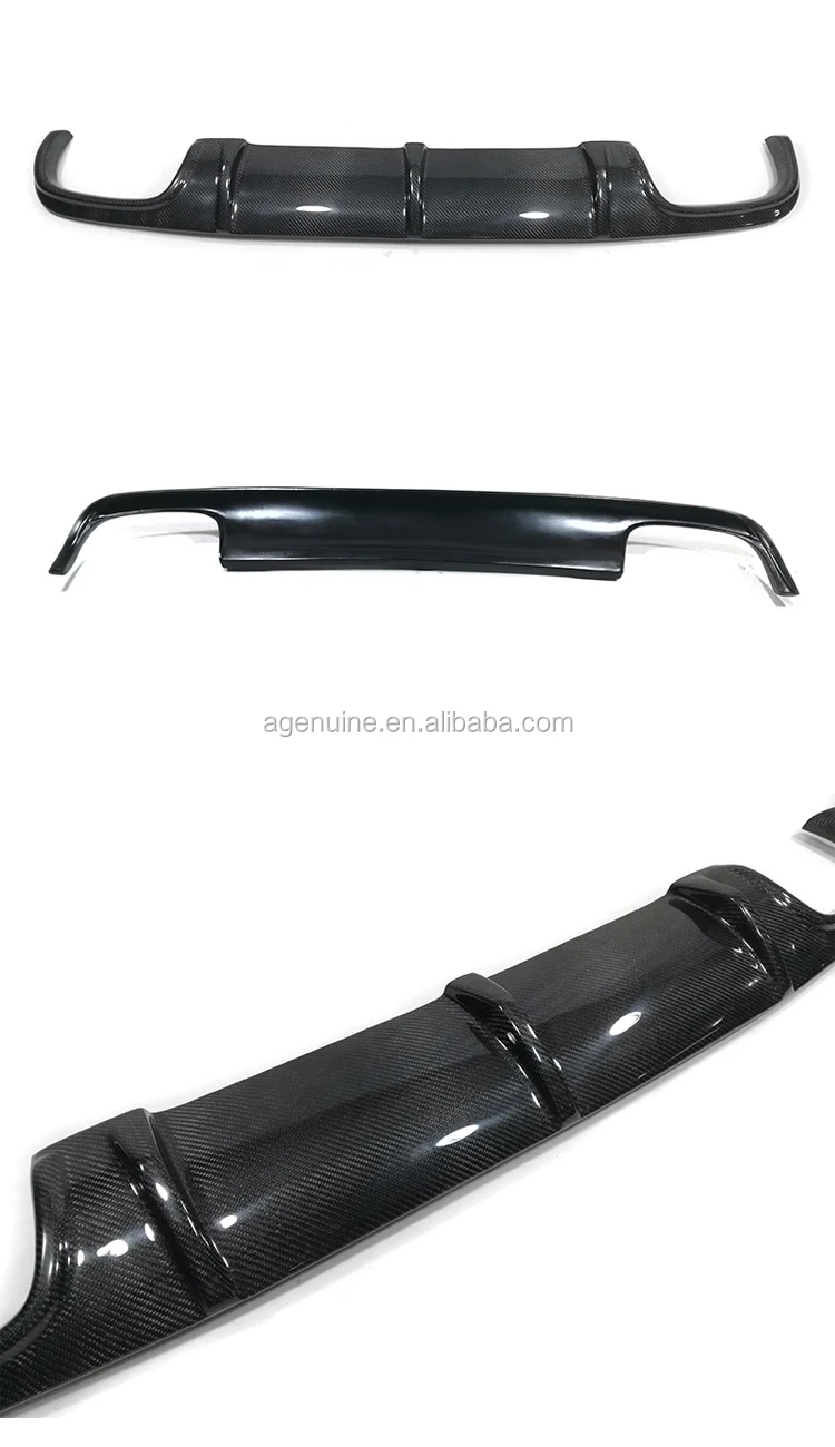 Real Carbon Fiber Car Rear Diffuser Rear Bumper Lip For Mercedes Benz E ...