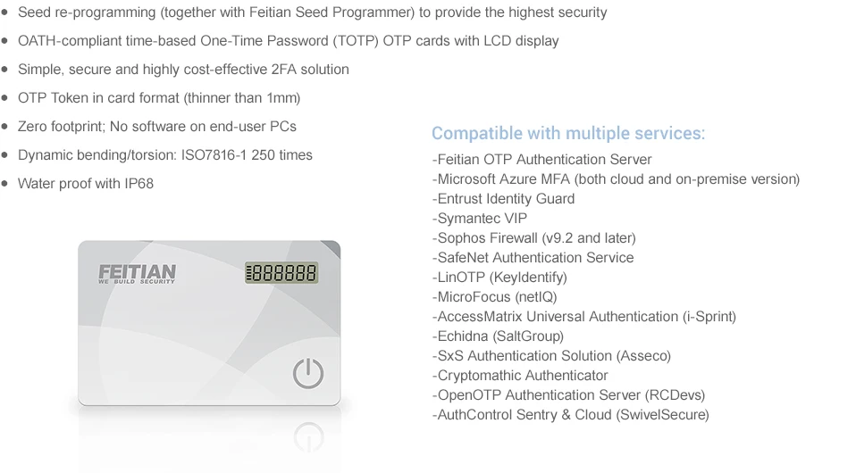 One Time Password Otp Card With Lcd Screen - Vc-200l - Buy Time Based ...