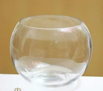 Clear 15x15cm Round Glass Vase,Glass Sphere - Buy Round Glass Vase ...