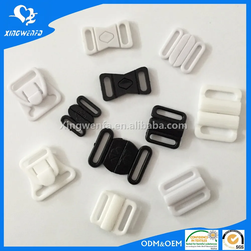White Plastic Buckle Nursing Bra Clasp Front Closure 15mm 18mm 19mm ...