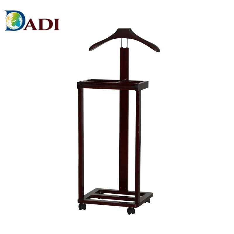 Wooden Hotel Suit Hanger Stand with Mirror Style - Functional Design