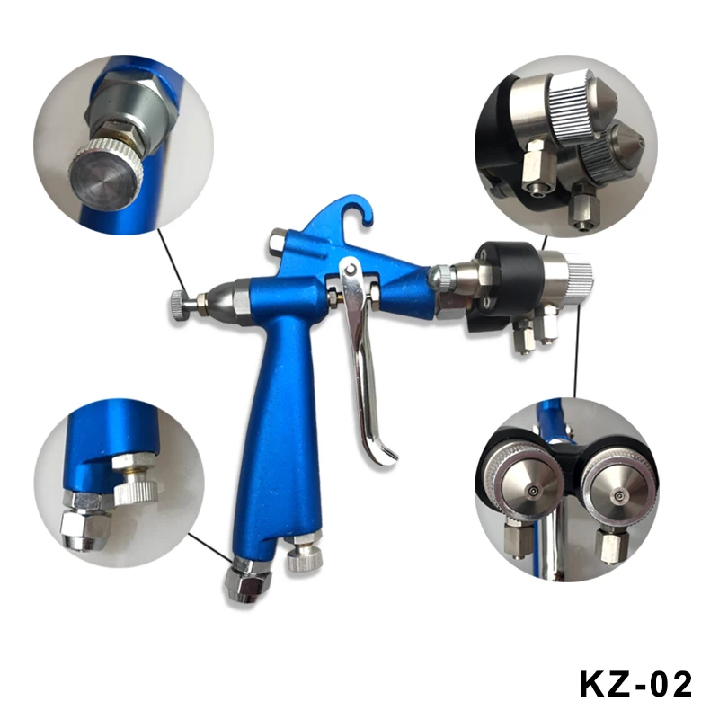 New Design Spry Chrome Gun of Dual Nozzles Spray Gun KZ-02| Alibaba.com