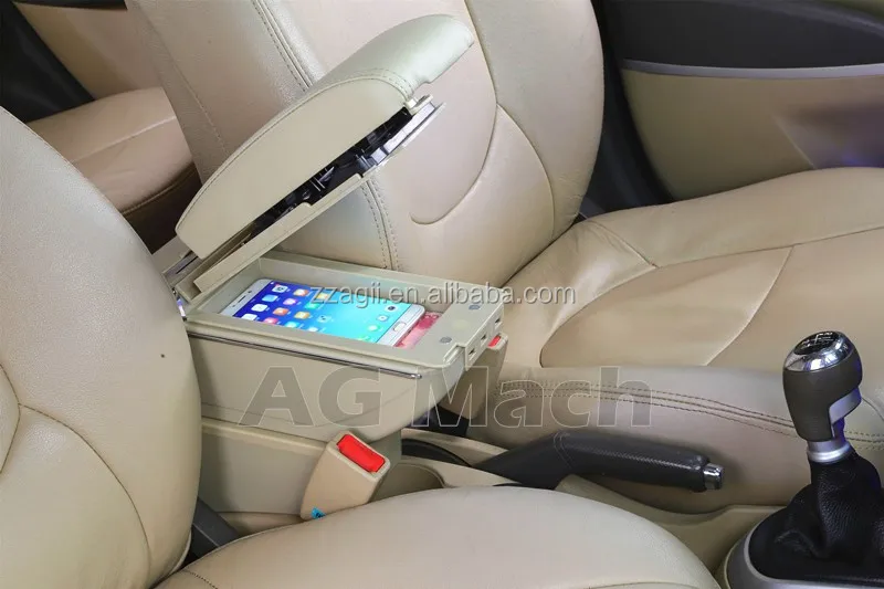 Hot Sale Pu Leather Auto Console Box Conversal Console Box Armrest ...