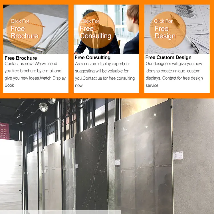 Wholesale Custom Sliding Floor Push Pull Ceramic Tile Display Rack ...