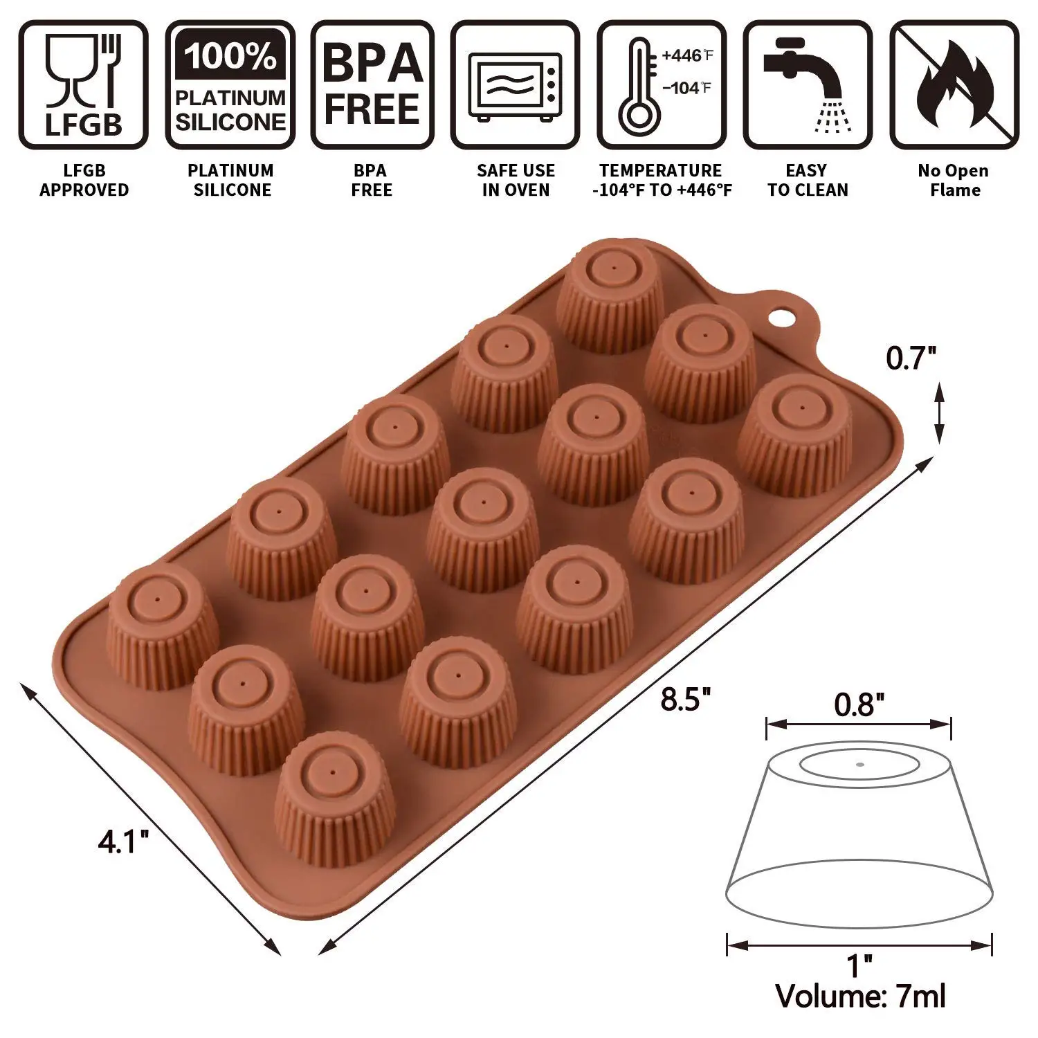 Chocolate Molds Silicone Plastic Candy Molds -15 Round Silicone Molds ... Chocolate Molds Silicone Plastic Candy Molds -15 Round Silicone Molds ...