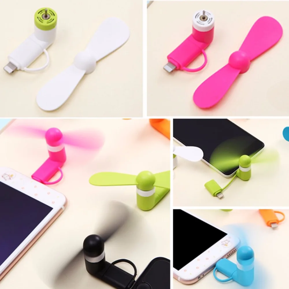 2019 2 In 1 Mini Travel Portable Rechargeable Cell Phone Fan Electric ...