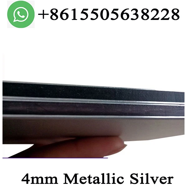 Silver Metallic Outdoor Aluminum Composite Panel Acp Acm Sheet Walls ...