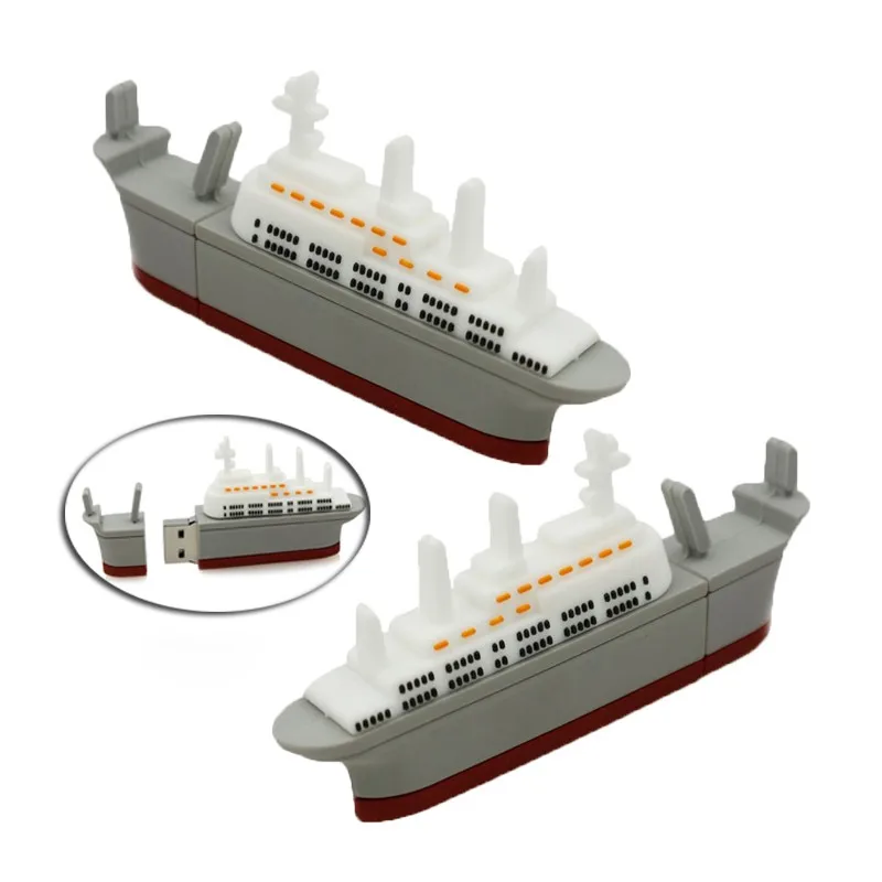 Custom Design Soft PVC 3D Boat U Disk - 4GB 8GB Capacity