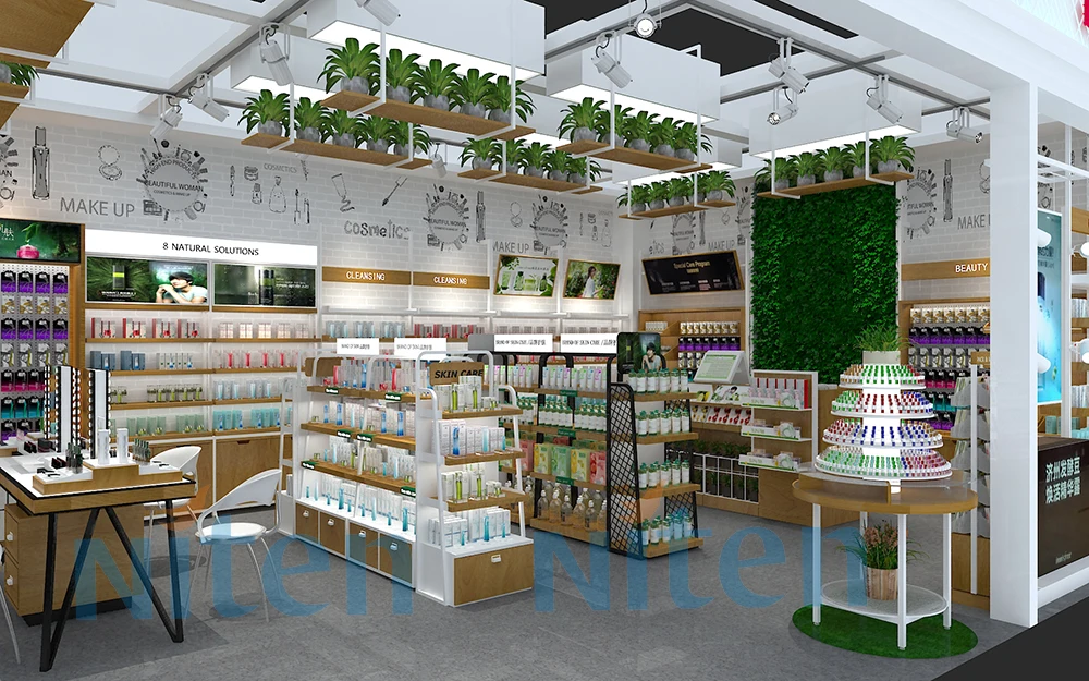 Trade Show Booth/exhibition Display Stand Latest Cosmetic Shop Design ...