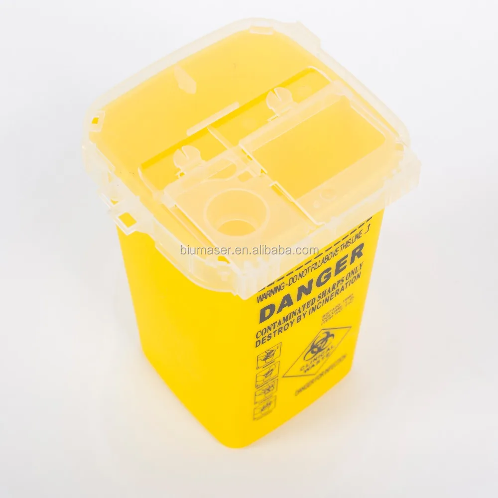 Sharp Box For Contaminated Sharps Only Permanent Makeup Needles Collect ...