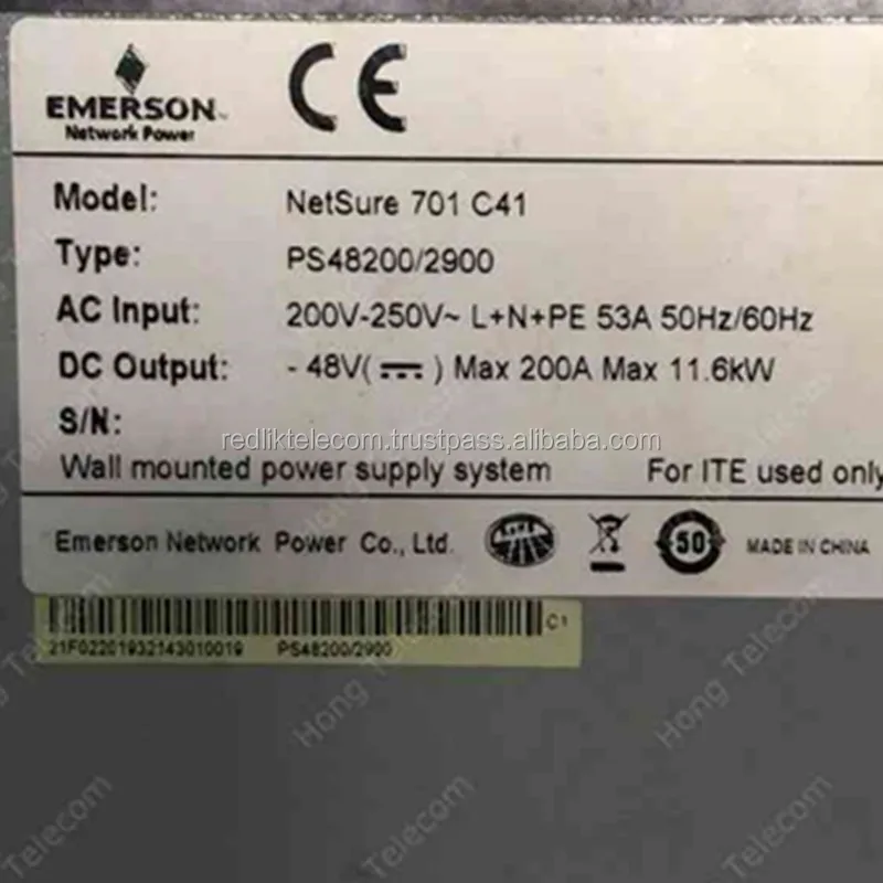 Vertiv Emerson Ps48200/2900 Netsure 701 C41 Wall-mounted Dc Power M520s ...