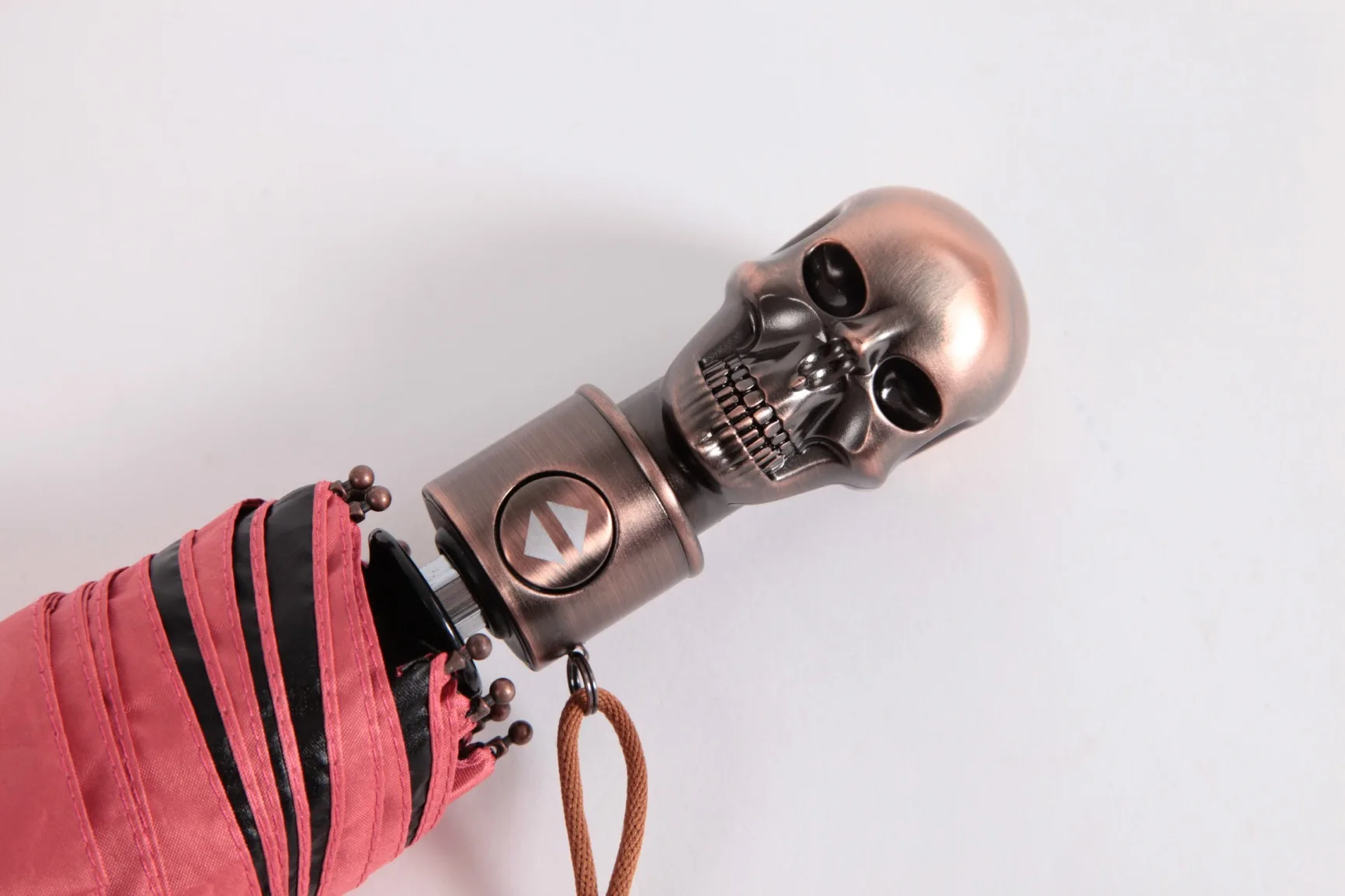 Skeleton Handle 3 Folding Automatic Cool Umbrella Parasol