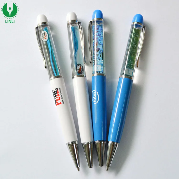 Custom 2d Or 3d Liquid Oil Pen,Floating Pen,Ballpen With Logo - Buy Oil ...