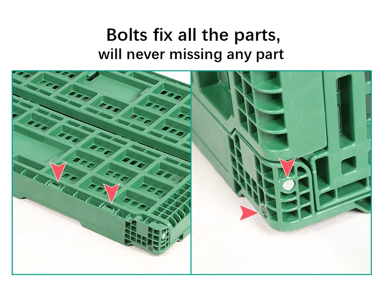 Heavy Duty HDPE Ventilate Fruits Vegetable Foldable Crate
