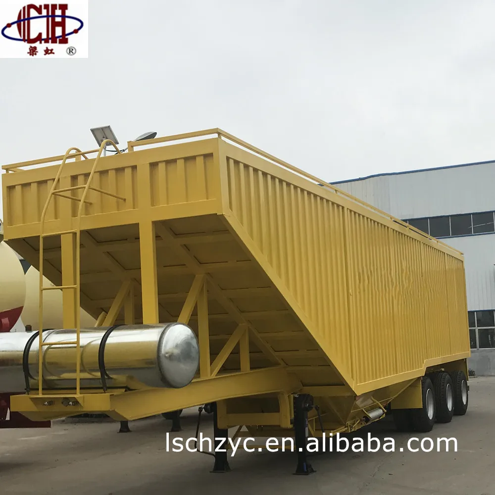 Corn Grain Loading Truck Silo with Unloading Funnel - 80ton