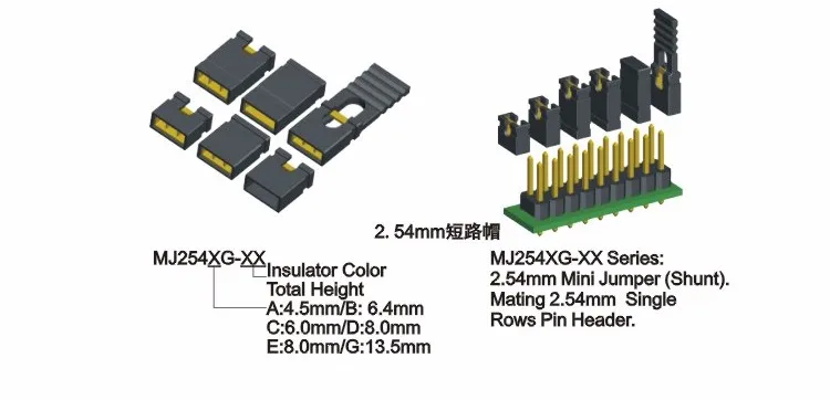 1/2 Rows Pin Header 2.54 Mm Female Connector 3.6mm High Height Length,4 ...