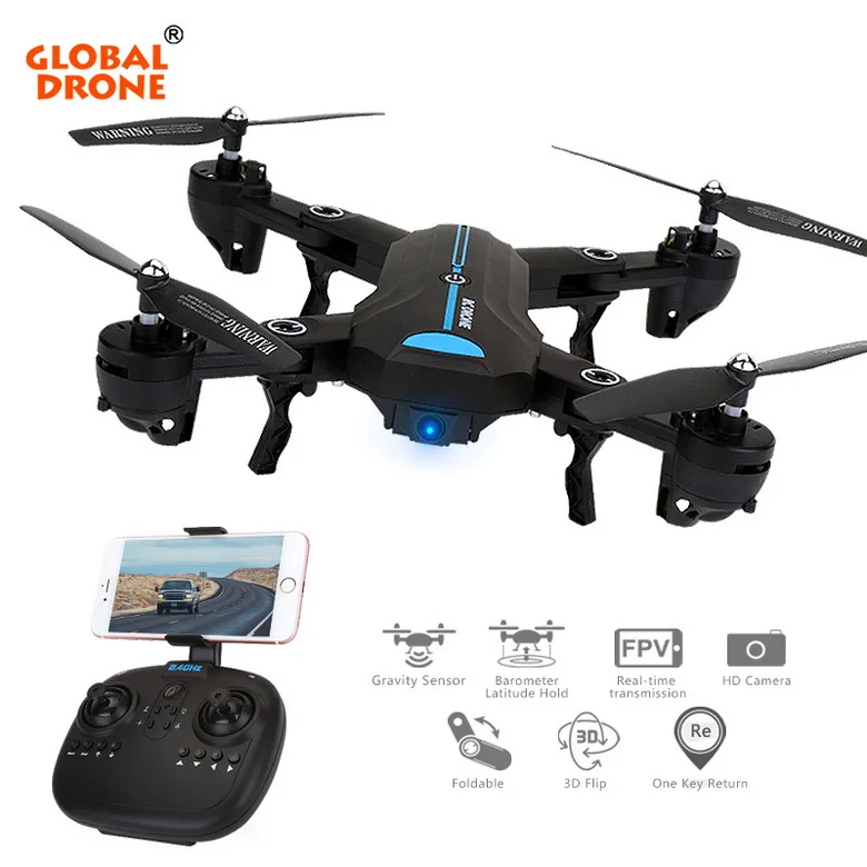 Global Drone A6w Wifi Fpv Wide Angle Hd Camera Selfie Quadcopter Drone ...