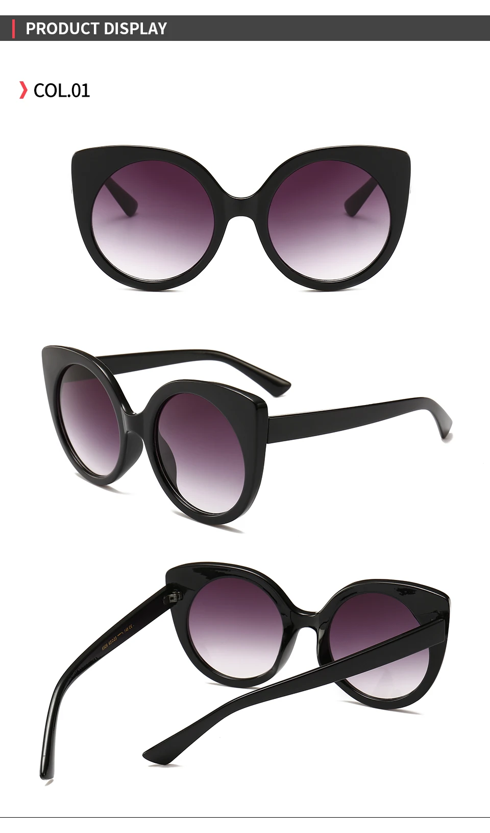 12345 Superhot Eyewear Strips Color Cateye Sun Glasses Pc Frame Women