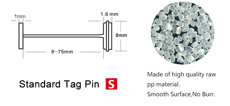Garment Standard Plastic Tag Pin - Buy Tag Pin,Plastic Tag Pin,Pp Tag ...