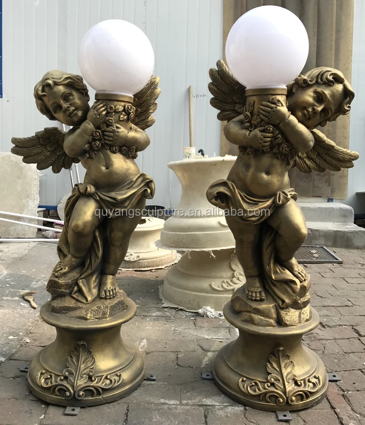 Light Post Life Size Fiberglass Angel Statue Sculpture - Buy Fiberglass ...