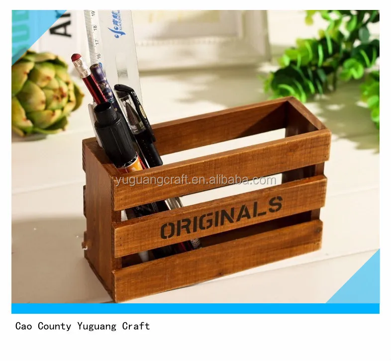Office Use Wooden Table Top Pen Stand/pen Case/pen Stand - Buy Wooden ...