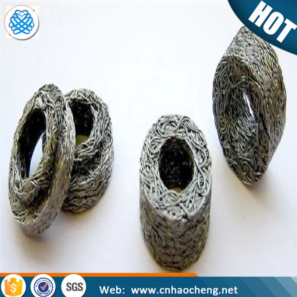 Stainless Steel 304 316 430 Compressed Knitted Wire Mesh Ring Foam ...