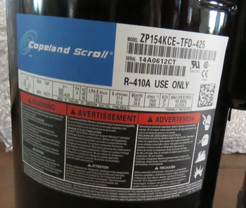 Best Solder Connection Zp154kce-tfd-425 Copeland Scroll Compressor For Tandem - Buy Zp154kce-tfd ...