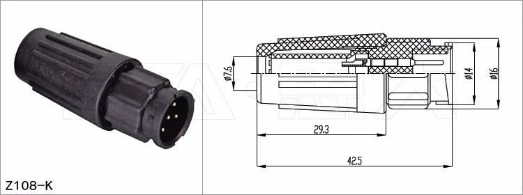 Ltw Z108 Straight Male And Female Electrical Connector,Ip67 2 3 4 5 6 7 ...