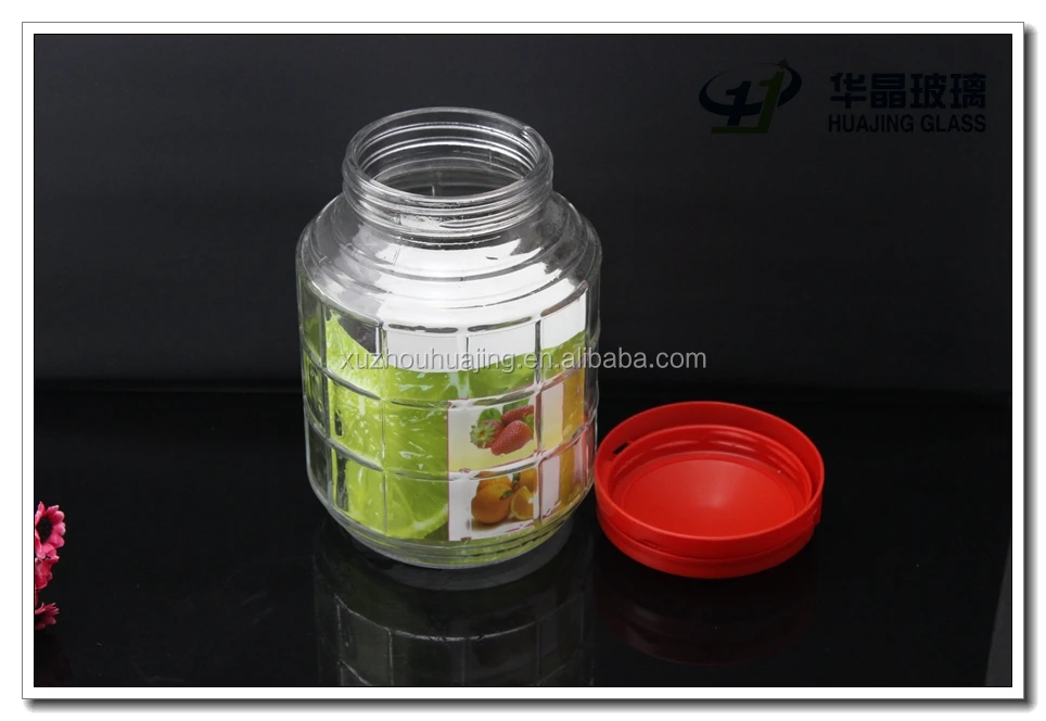 High Quality 2 Liter Bulk Glass Jar With Plastic Screw Cap Wholesale ...
