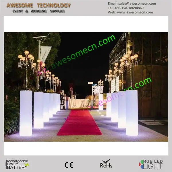 Led Lighting Wedding Pedestal Columns / Led Pillar - Buy Decorative ...