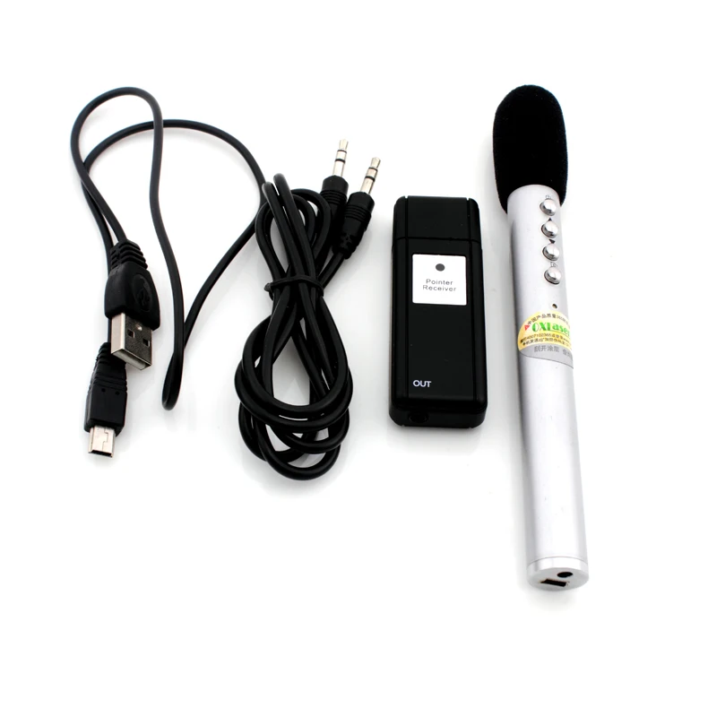 pen shaped mini 2.4G wireless microphone handheld MIC with USB receiver ...