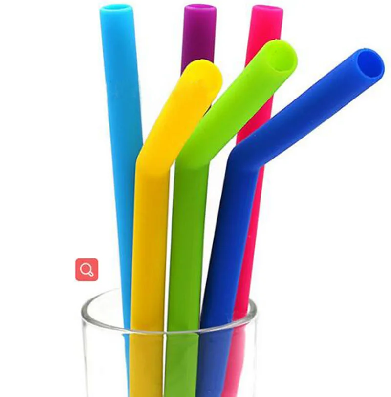 Eco Friendly Silicone Drinking Straw Reusable Straws For Home Party Bar