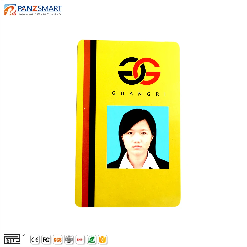 Custom Printable Plastic Staff Identification Card Photo Print Rfid Pvc ...