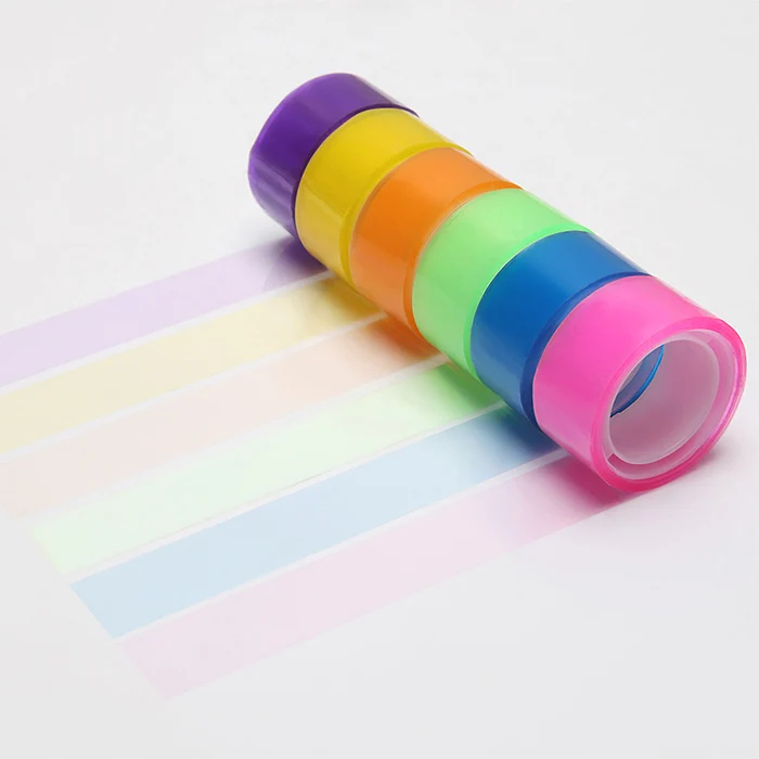 Interwell Lbt35 Colored Transparent Tape,Blue Wide Clear Adhesive Tape ...