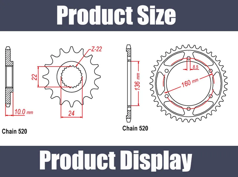 Custom 520 Motorcycle Chain Sprocket Kits For Bmw G650 Gs - Buy Chain ...