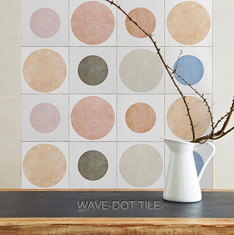Matte Finish Dot Pattern Ceramic Tiles for Interior Decor