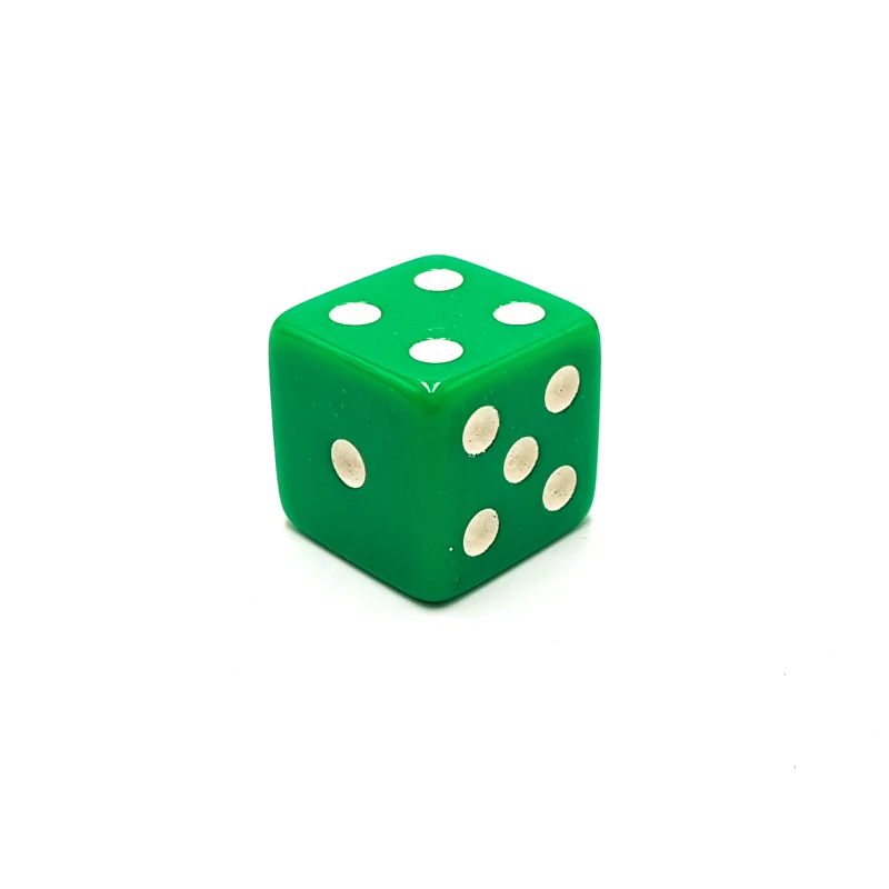 Wholesale Custom Green Color Square Big Dice 25mm Acrylic Engraved Dot ...